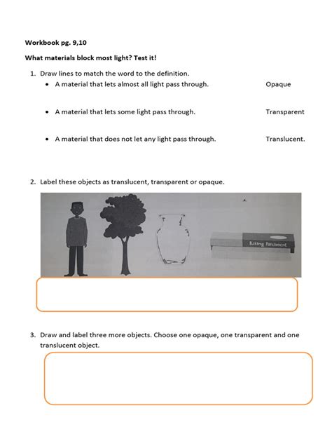 Science Worksheet Pdf