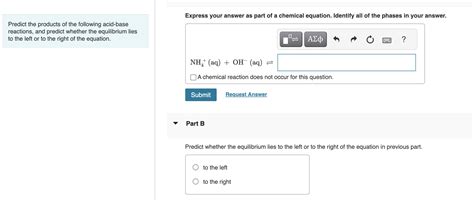 Solved Express Your Answer As Part Of A Chemical Equation