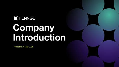 Company Introduction Deck En Hennge Speaker Deck