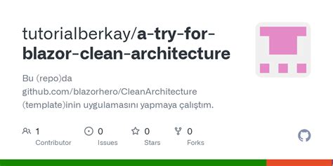 GitHub Tutorialberkay A Try For Blazor Clean Architecture Bu Repo Da Github Blazorhero