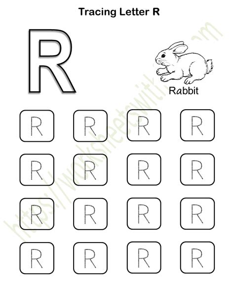 Letter R Tracing Worksheets Free Nature Inspired Learning Worksheets Library