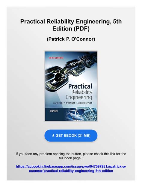Download Practical Reliability Engineering 5th Edition By Patrick P Oconnor By Kaylajerdewh