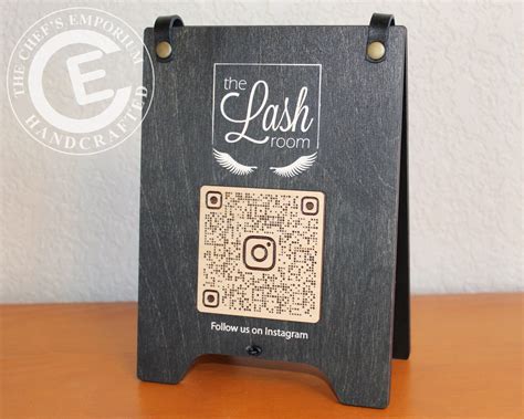 Table Sign QR Code SCAN For MENU Custom Engraved Wooden Etsy