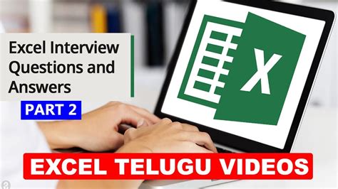 Excel Interview Questions And Answers In Telugu Part 2 Youtube