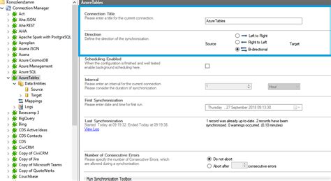 azure tables integration