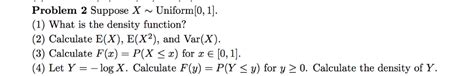 solved problem 2 suppose x ~uniform[0 1 1 what is the