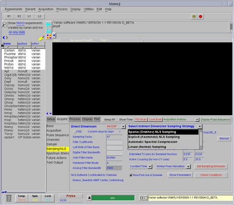 Setting Up Non Uniformly Sampled Spectra Nus Guide For Varian Nesg Wiki