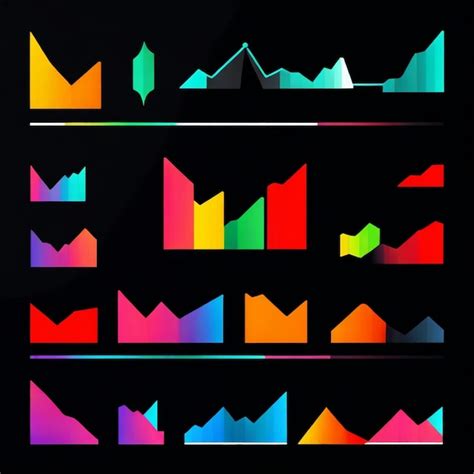 Graph With Downward Trend Icon Vector Set White Background Isolated A