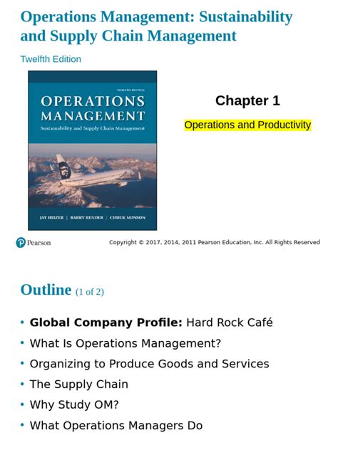 Chapter 1 Operations And Productivity Pdf Supply Chain Business