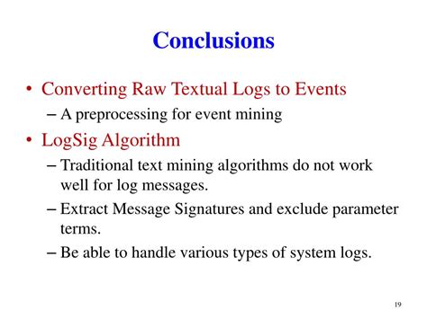 Ppt Logsig Generating System Events From Raw Textual Logs Powerpoint Presentation Id 5716231