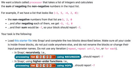 solved we want a block called processor that takes a list of