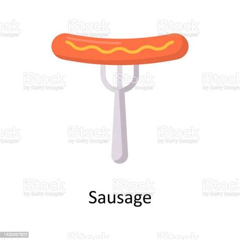 흰색 배경 Eps 10 파일에 격리 된 웹용 소시지 벡터 플랫 아이콘 0명에 대한 스톡 벡터 아트 및 기타 이미지 0명
