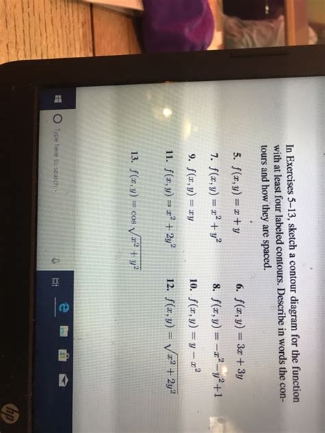 Solved In Exercises Sketch A Contour Diagram For The Chegg