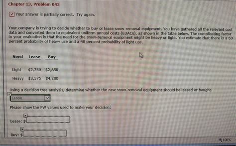 solved chapter 13 problem 043 dz your answer is partially