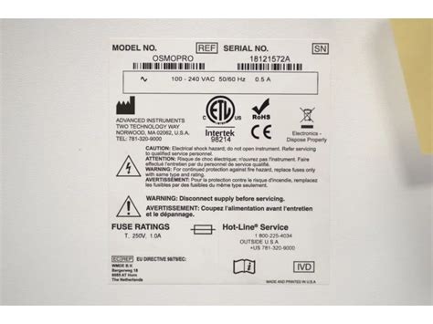 Advanced Instruments OsmoPRO Multi Sample Micro Osmometer Unit