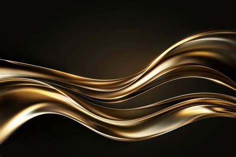 Elegant Golden Abstract Wave Design Free Photo Illustration Rawpixel