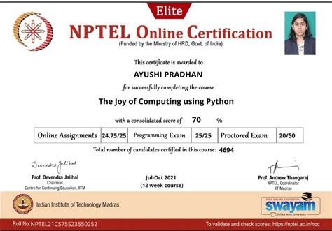 Ayushi Pradhan On Linkedin Nptel