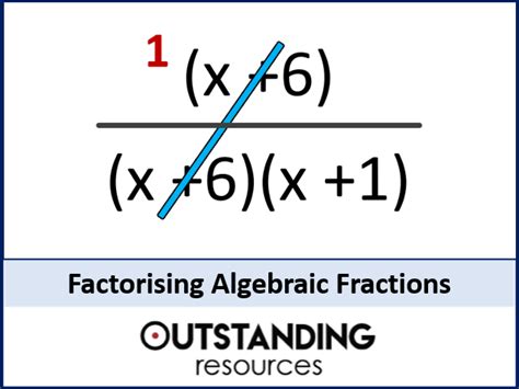 Algebraic Fractions And Factorising Lesson And Worksheet Teaching
