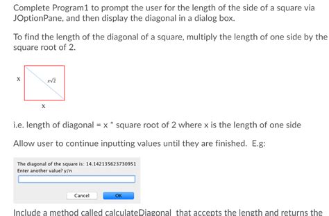 solved complete program1 to prompt the user for the length