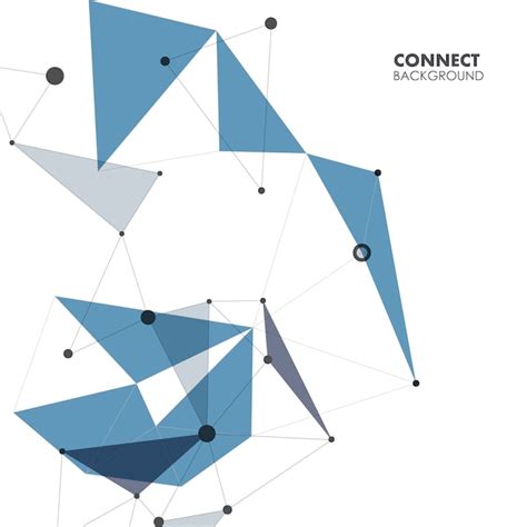 Premium Vector Abstract Polygonal With Connecting Dots And Lines Background