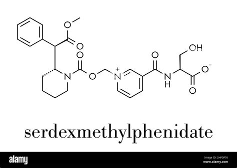 Serdexmethylphenidate Chloride Drug Molecule Skeletal Formula Stock Vector Image And Art Alamy