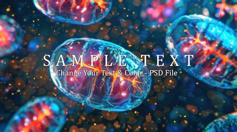 Microscopic View Of Cells With Intricate Internal Structure Premium Ai Generated Psd