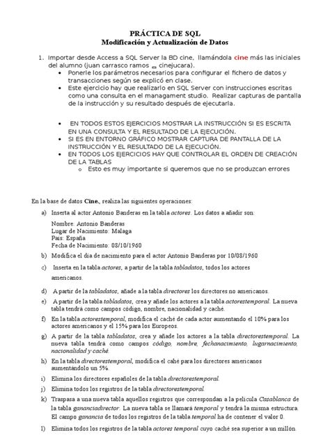 2 2practica de sql modificacion y actualizacion pdf tabla base de
