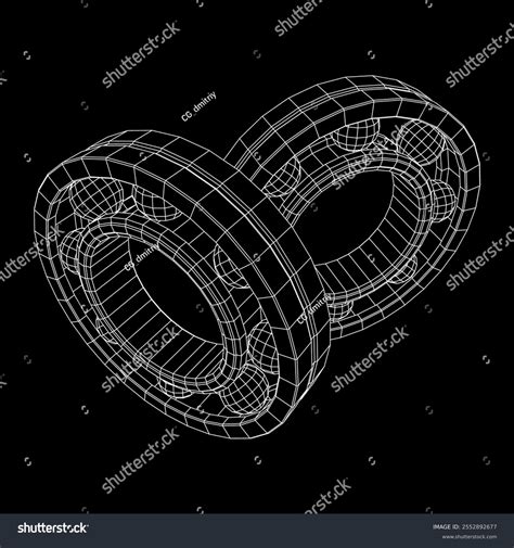 Roller Bearing Circular Round Rotating Bearings Stock Vector Royalty Free 2552892677
