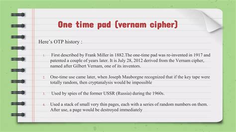 One Time Pad Encryption Pptx
