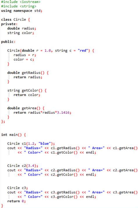 Solved Include Include Using Namespace Std Class Circle Chegg