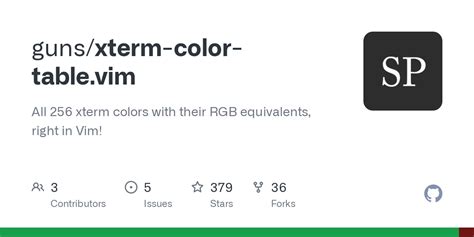 github guns xterm color table vim all 256 xterm colors with their