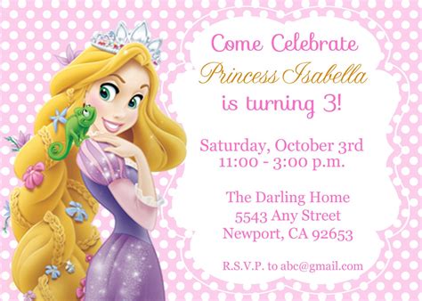 Rapunzel Invitation Template Best Templates Resources