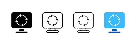 Arrows In A Circle On A Computer Screen Different Styles Computer Screen Arrows In A Circle