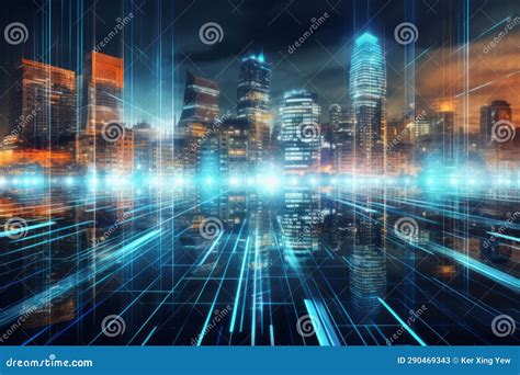 Programmer Coding Algorithms For Smart Cities Stock Illustration
