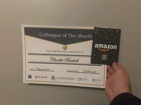 I Am Delighted To Announce That I Have Been Honored With The Colleague Of The Month Award At