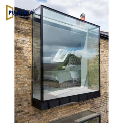 Frameless Glass Window Seats And Vertical Frameless Glass Windows Box