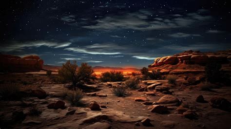 Premium Ai Image A Photo Of A Mesa With A Starry Night Sky Faint