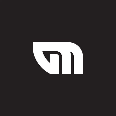 Letter Vm Simple Linked Geometric Lines Logo 77655431 Vector Art At