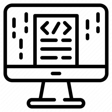 Code Computer Monitor Optimization Program Technology Icon Download On Iconfinder