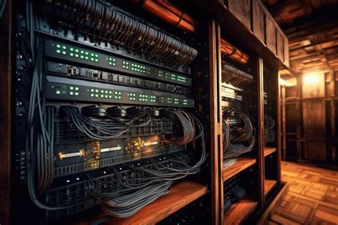 premium ai image network switch and ethernet cables emphasizing
