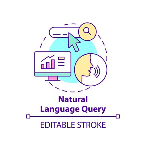 Natural Language Query Concept Icon Thin Human Speech Line Vector Thin Human Speech Line Png