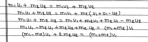 Elastic Collision In One Dimension Maths And Physics With Pandey Sir