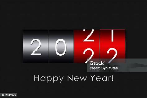 2021 2022 countdown timer geïsoleerd op zwarte achtergrond gelukkig