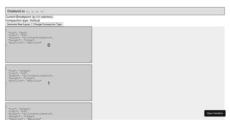 React Grid Layout Stuck Percentages Codesandbox