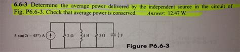 Solved Determine The Average Power Delivered By The