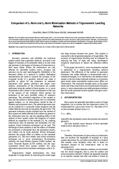 pdf comparison of l1 norm and l2 norm minimisation methods in