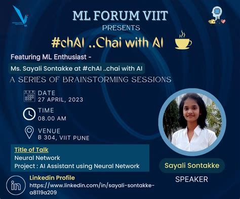 Machine Learning Forum Viit On Linkedin Day 7 🎯 Featuring Speaker
