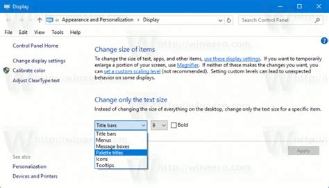 Change Icon Text Size In Windows 10 Creators Update