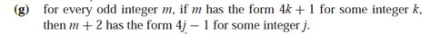 Solved For Every Odd Integer M If M Has The Form 4k 1 For