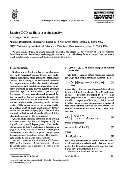 Pdf Lattice Qcd At Finite Isospin Density
